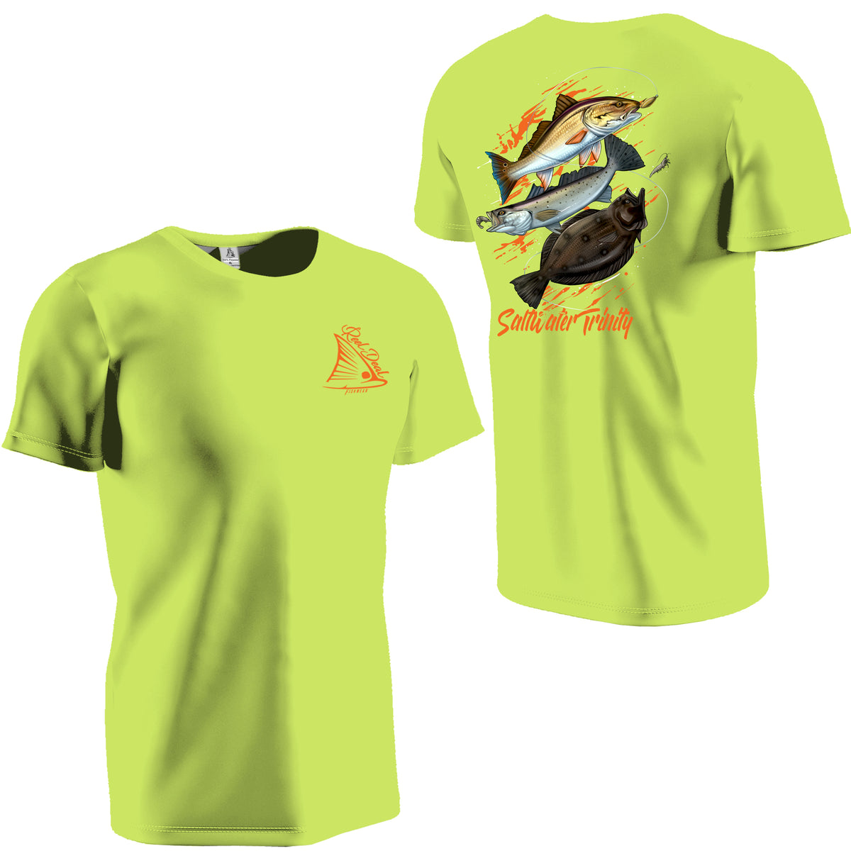 Saltwater Trinity Short Sleeve Safety Green Performance Dri-Fit (SS13 ...